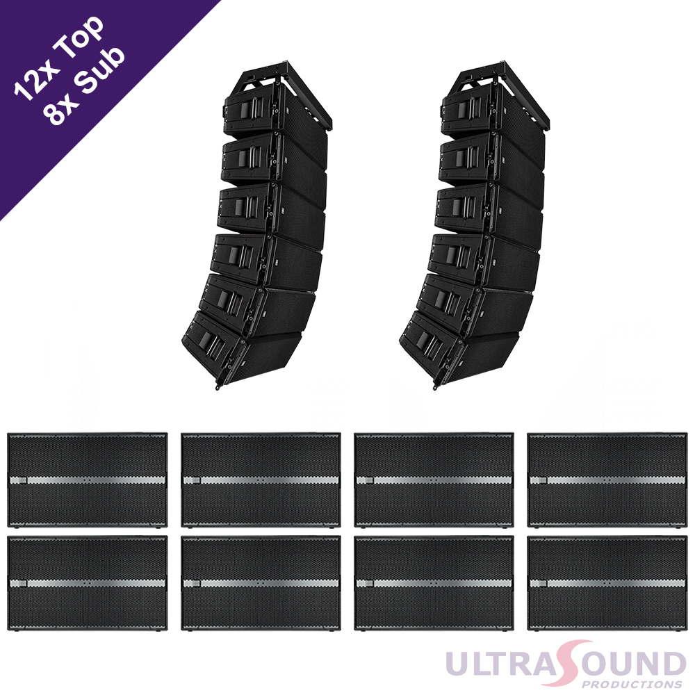 RCF HDL-50-A 4K line array set 1 (12x HDL-50-A 4k, 8x 9007 sub) - Ultrasound Rental