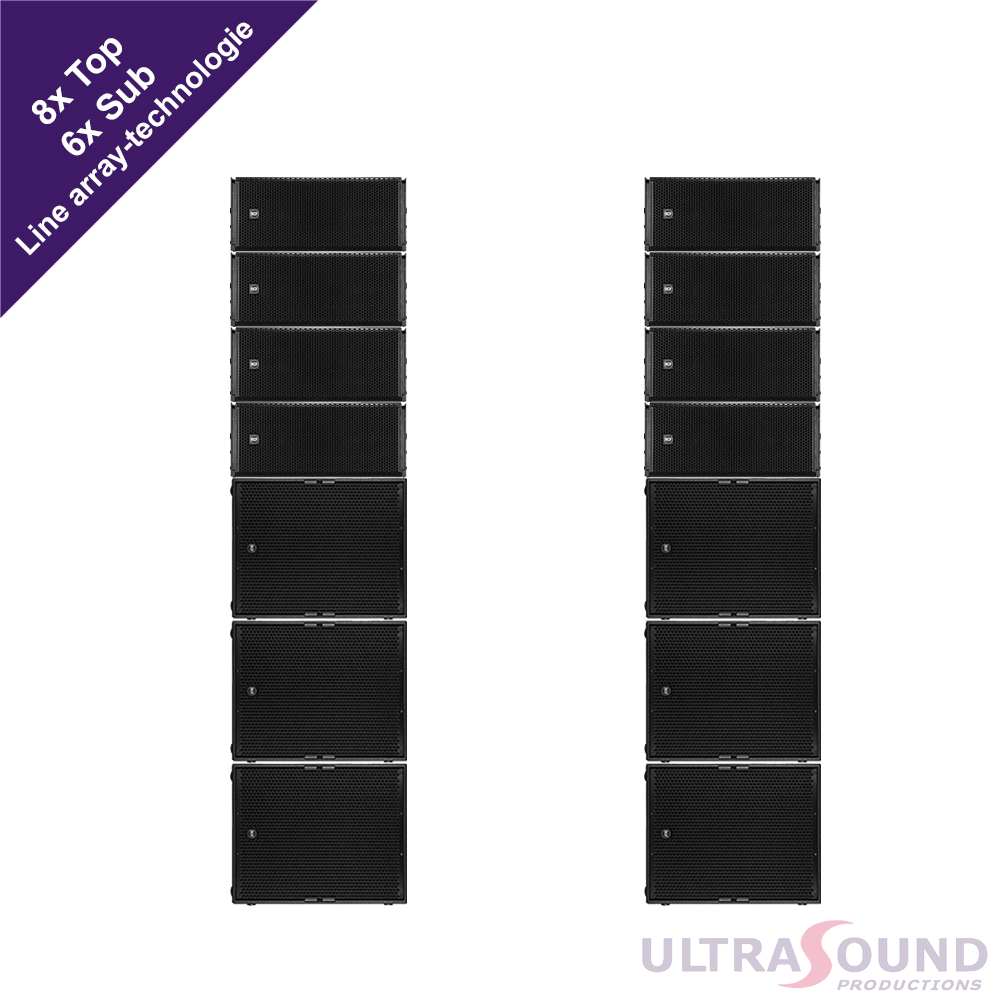 RCF HDL-30 line array set 1 (Stackset) (8x HDL-30, 6x 9004 sub) - Line ...