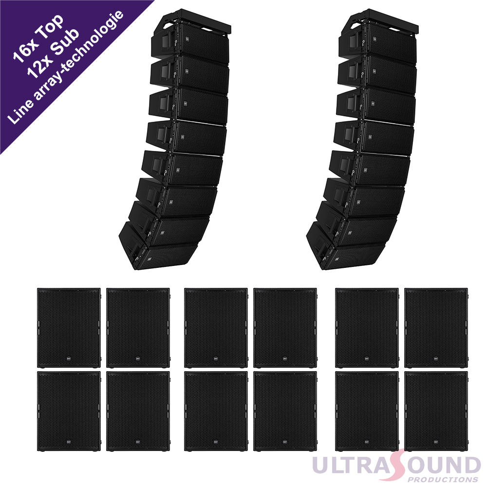 RCF HDL-30 line array set 3 (16x HDL-30, 12x 9004 sub) - Line Array ...