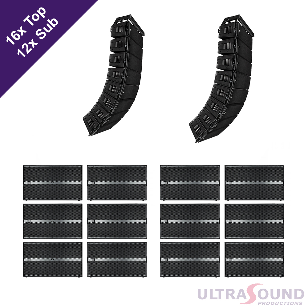 RCF HDL-50A 4K line array set 2 (16x HDL-50-A 4K, 12x 9007 sub) - Line ...