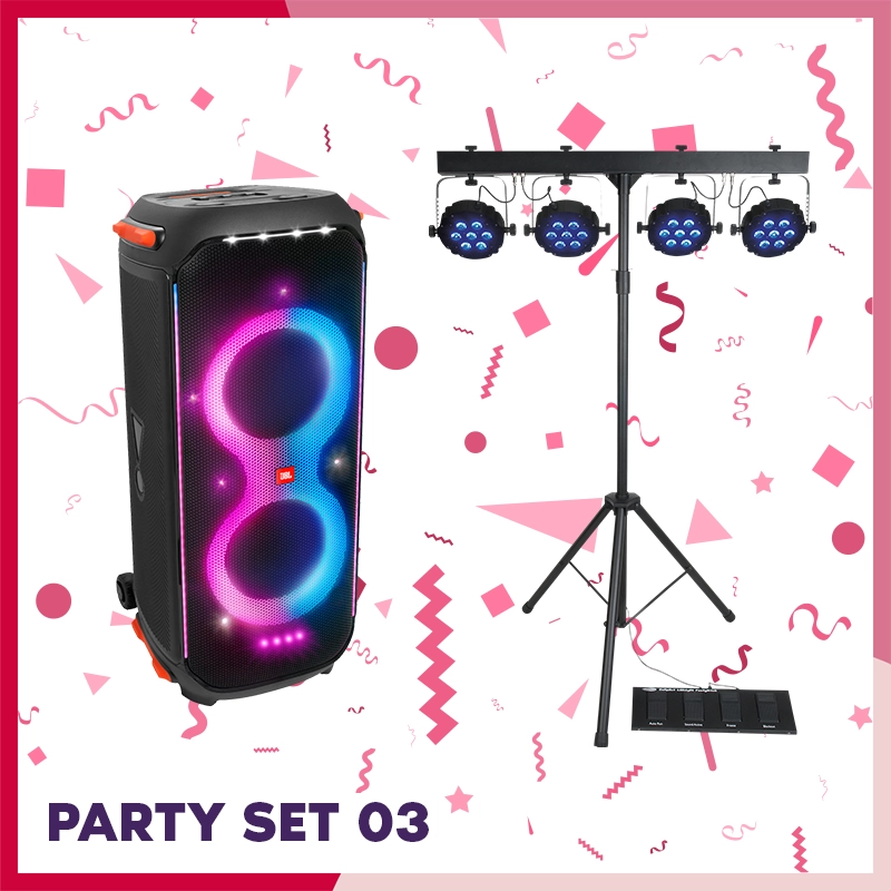 Party Set 03: 1x JBL 710 Bluetooth Speaker + 1x LED Fourbar Showtec ...