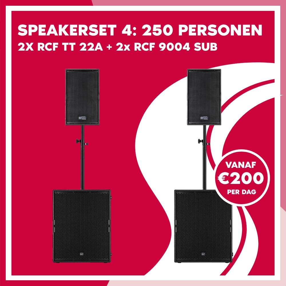 Speakerset 4 - tot 250 personen - Speakersets huren | Ultrasound Rental