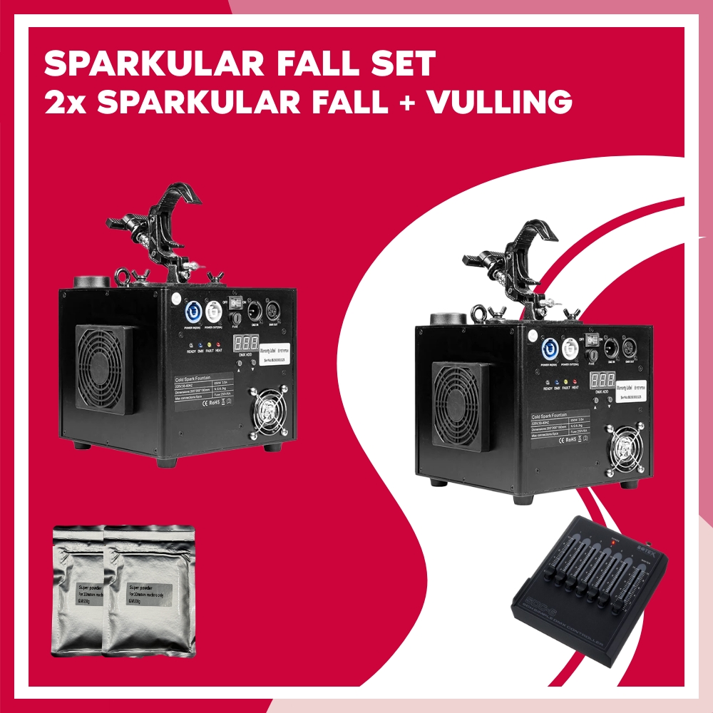 2x Sparkular Fall inclusief vulling, controller en bekabeling huren ...